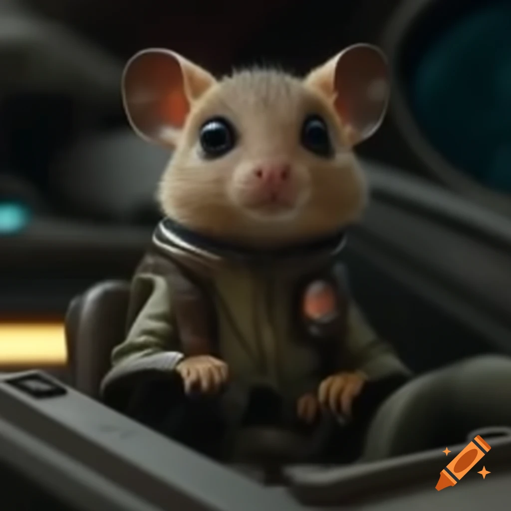 Small extra-limbed mammal in flight suit as alien on Craiyon