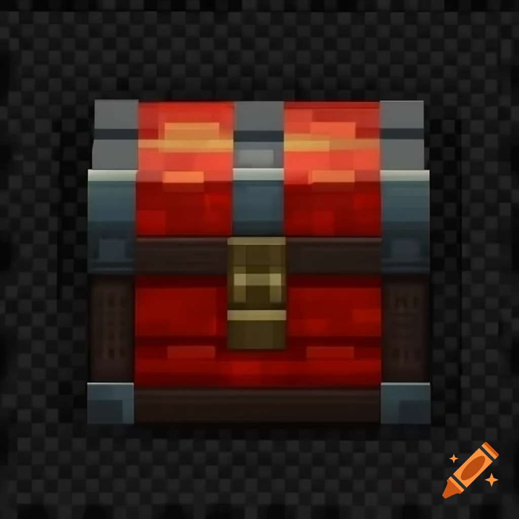32x32 pixel art texture of treasure chest in medieval fantasy style on ...