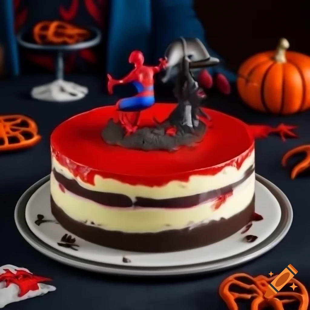 Creative halloween-themed cheesecake inspired by nightmare before ...