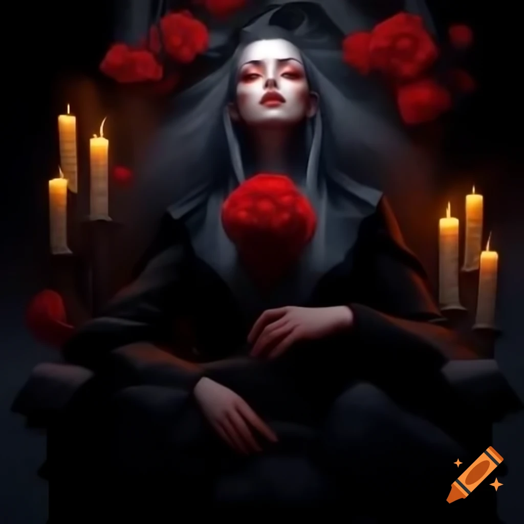 Edgy silhouette illustration for 'Dark Lover' theme with gothic ...