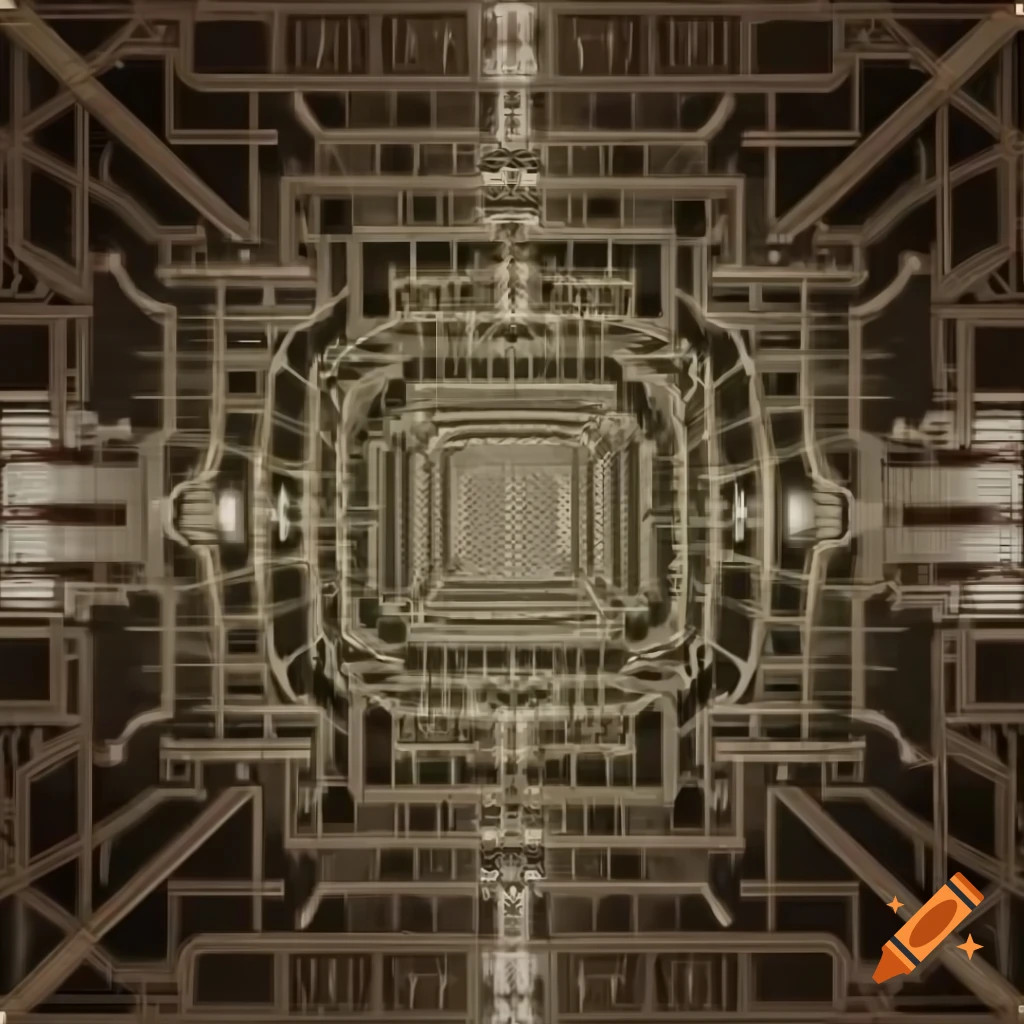 Conceptual drawing showcasing a plan, cut, and perspective of the ...