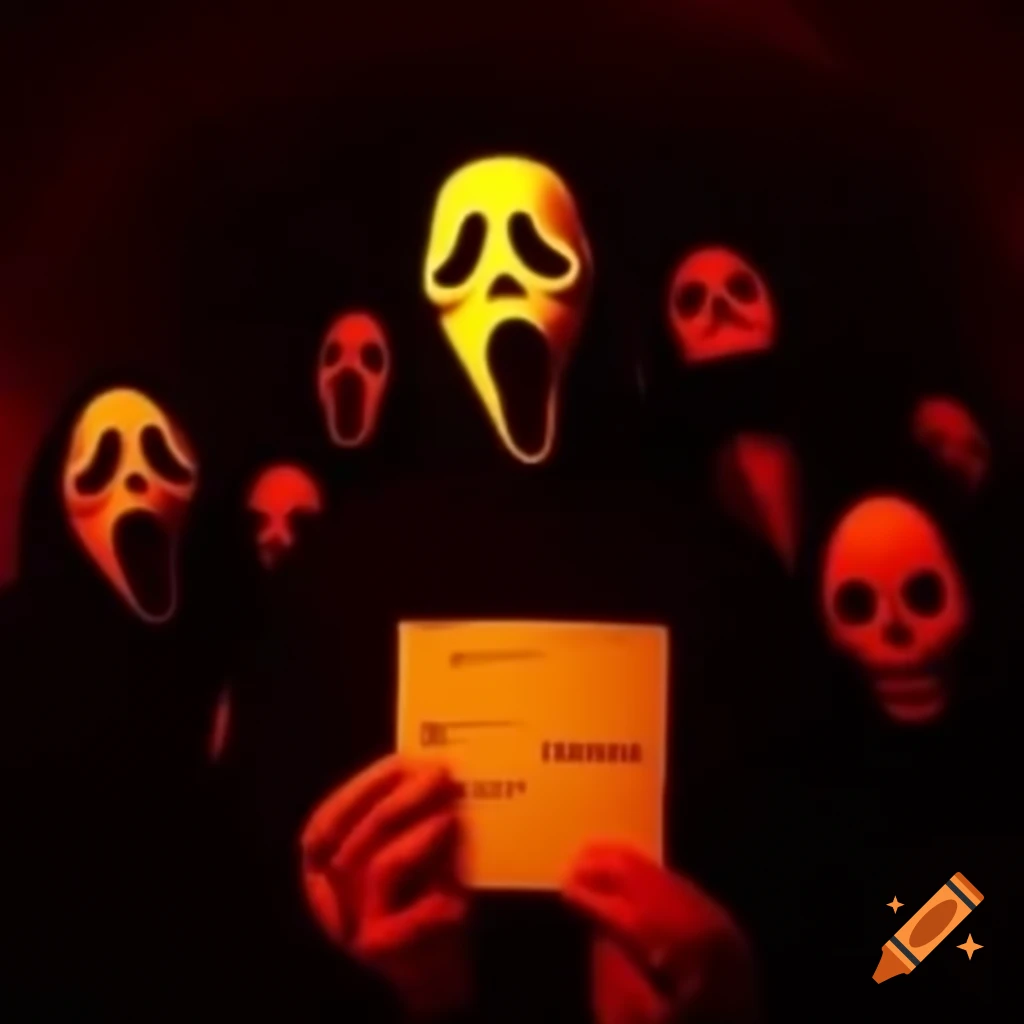 YouTube channel banner design featuring horror story themes on Craiyon