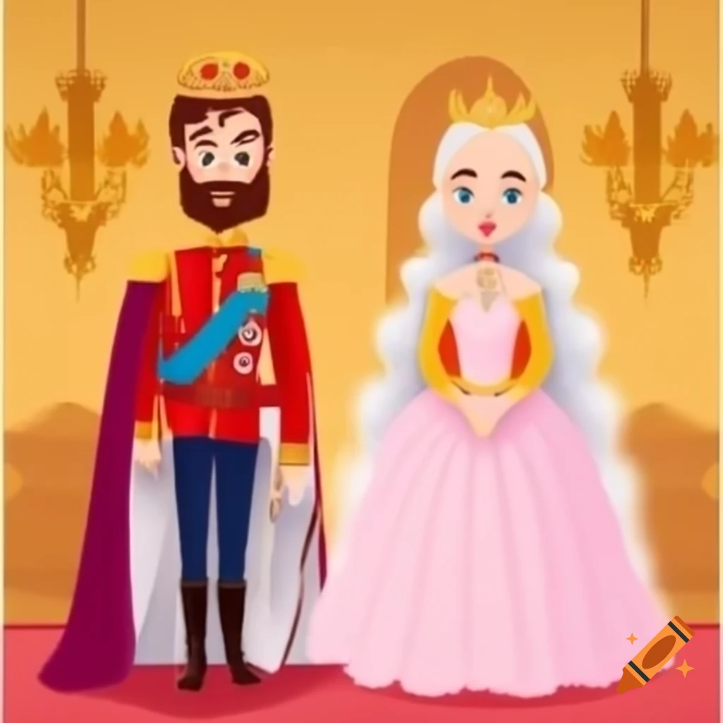 Title page of 'The Prince and The Princess: A Royal Mess' on Craiyon