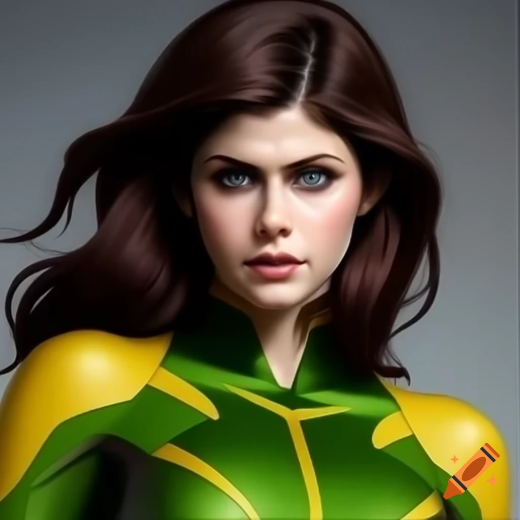 Cosplay of Rogue from X-Men by Alexandra Daddario, showcasing edgy ...