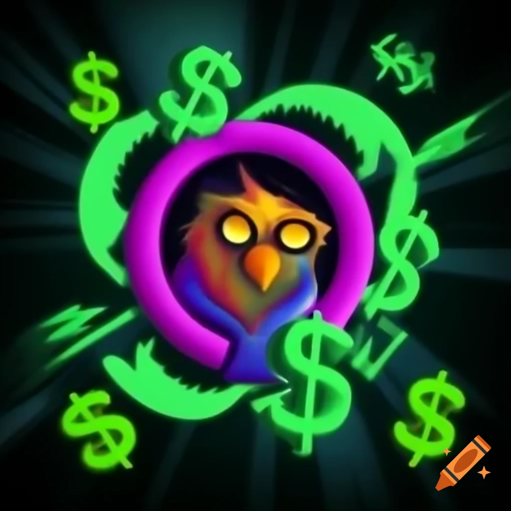 Logo concept for Grok's Money Madness featuring a circular badge with ...