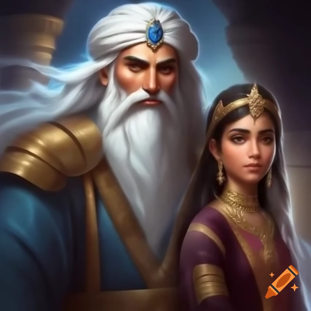 Marriage of Zal and Rudabeh in Persian mythology from Shahnameh on Craiyon