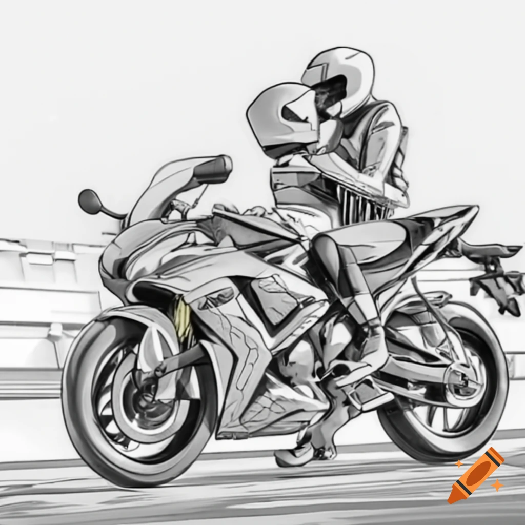 Motorcycle duo on yamaha r6 ready for open highway on Craiyon
