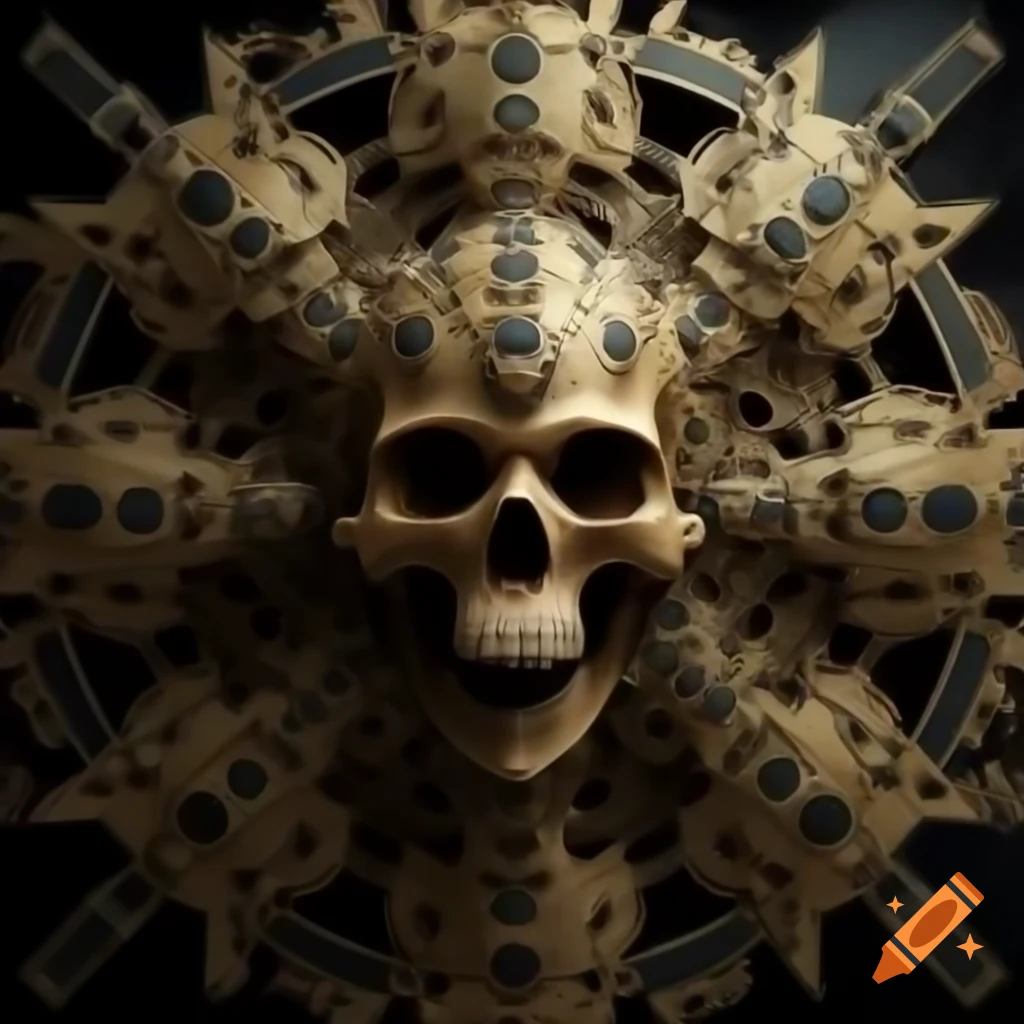 Intricate fractal design of ancient Egyptian motifs on bio-mechanically ...