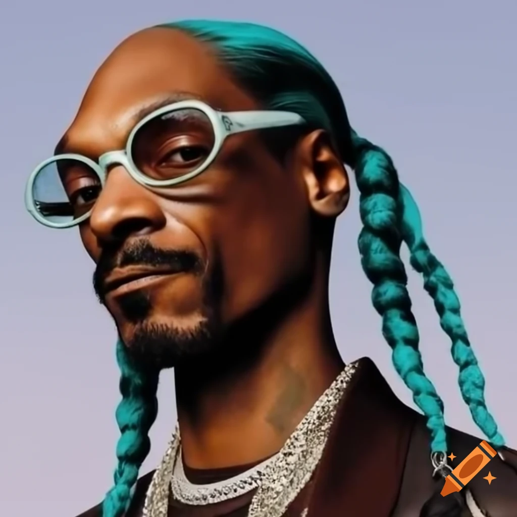 Rapper nate dogg with hatsune miku styled hair on Craiyon
