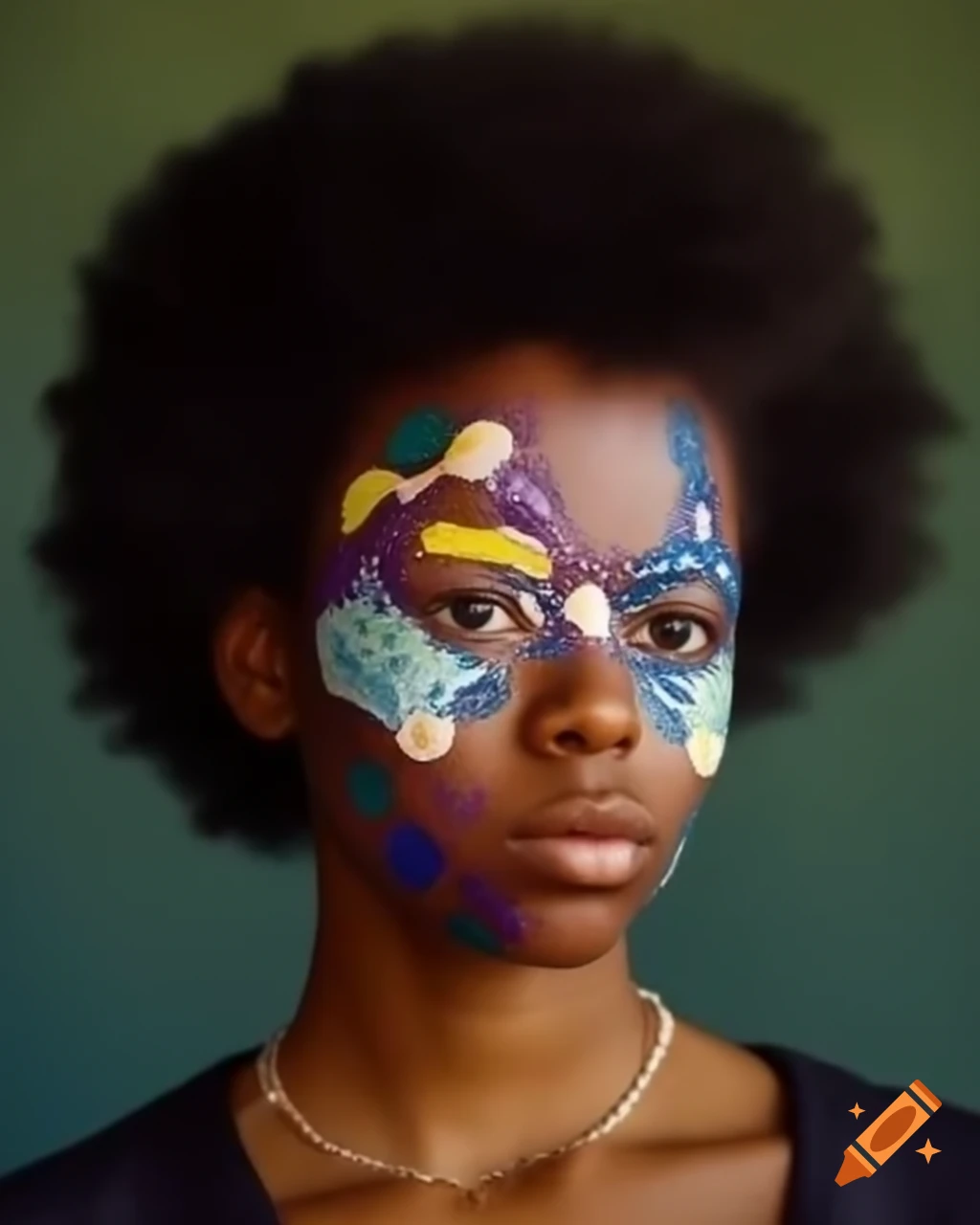 Blended portraits merging multiple faces into one image on Craiyon