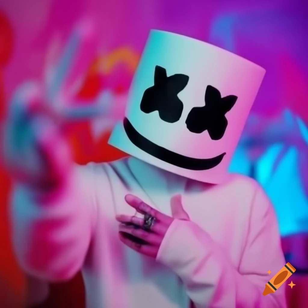 Colorful TikTok cover photo featuring Marshmello with text ...