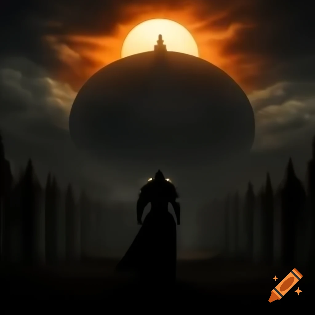 Realm of Day and Night with eternal sun and night; features Great Solar ...