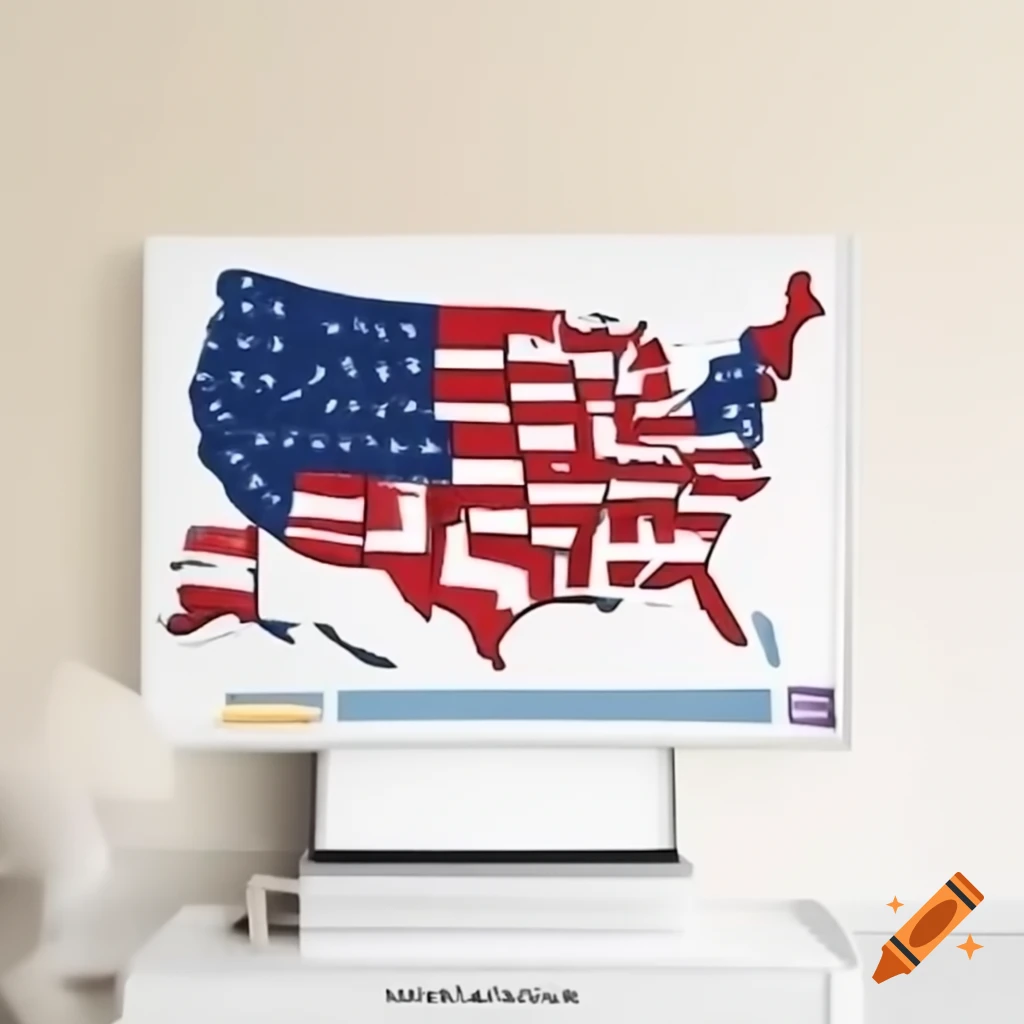 Poster showing United States map highlighting states with elections in ...