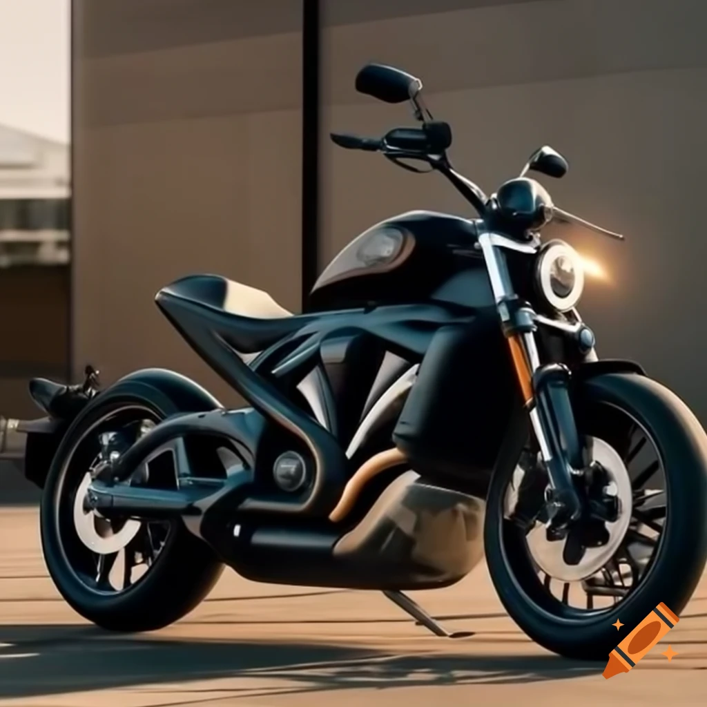 Harley davidson electric hybrid motorcycle on Craiyon