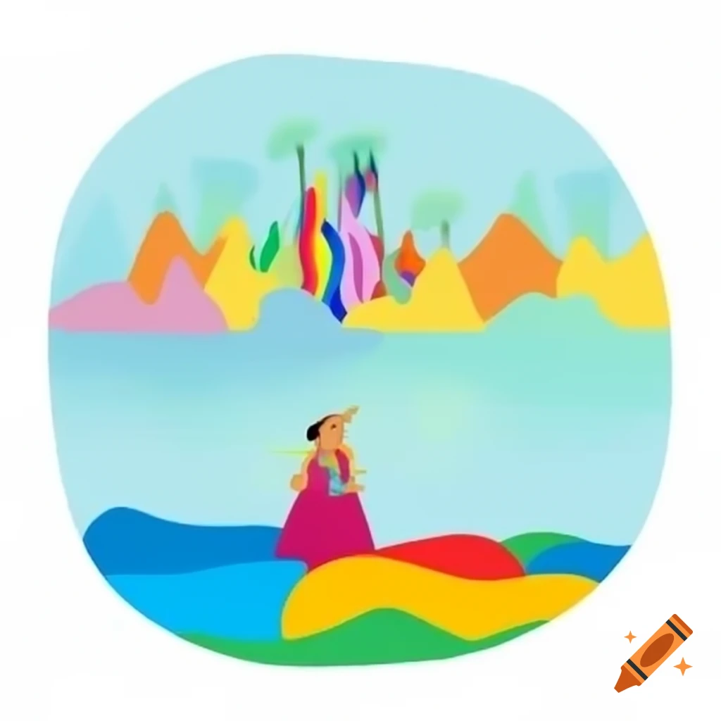 Vibrant artwork representing cultural identity and diversity of Peru ...