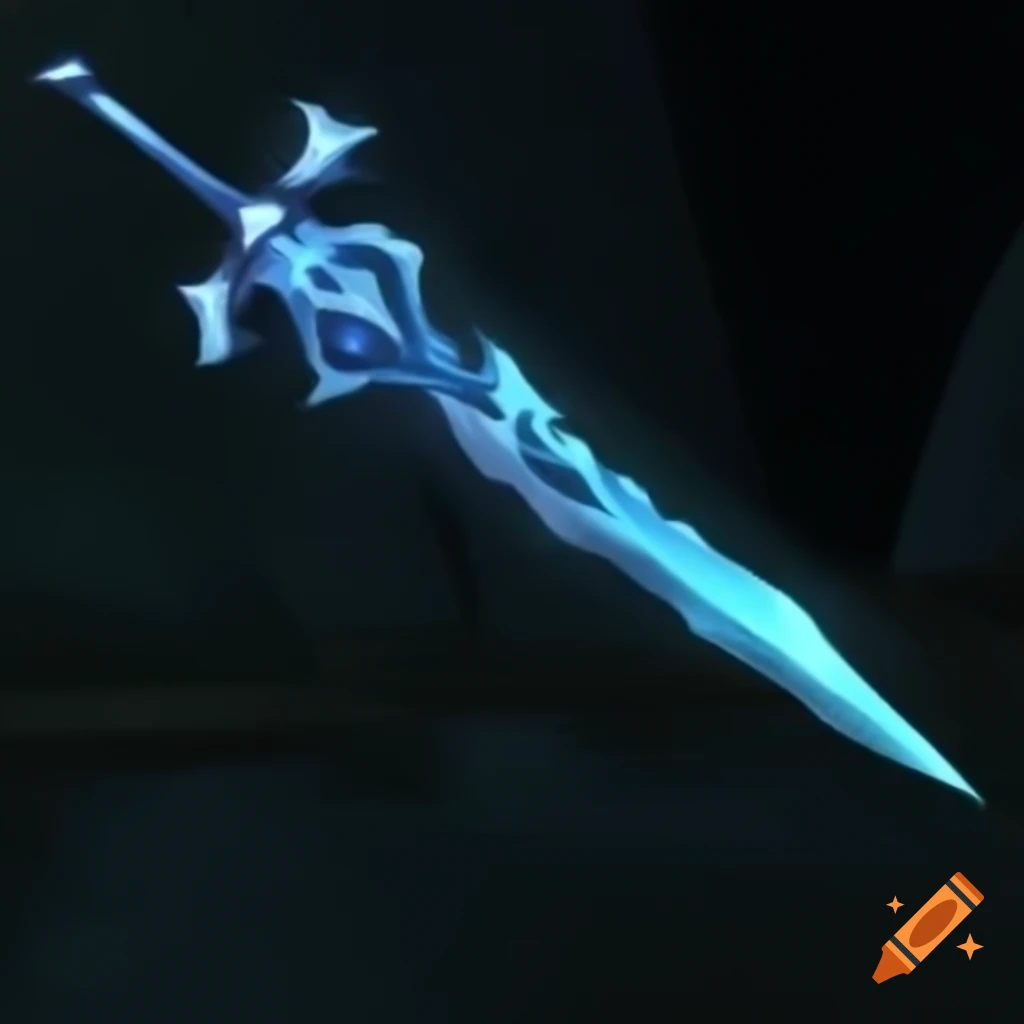 Frost deathknight void elf from world of warcraft wielding a sword on ...