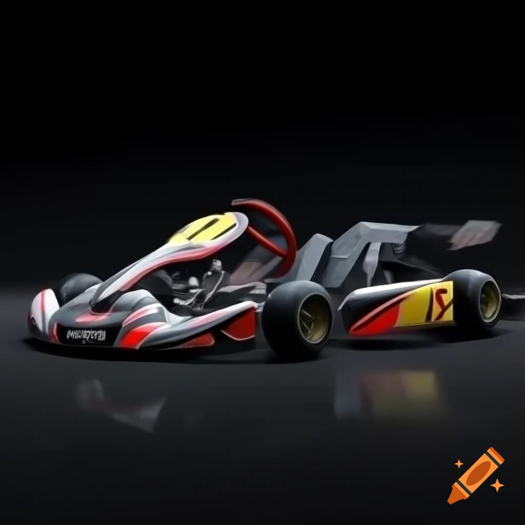 Realistic Go-Kart graphic kit design featuring aerodynamic lines and ...