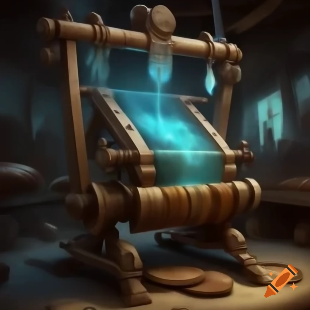 Concept of a magical cradle tool for crafting pocket dimensions in a ...