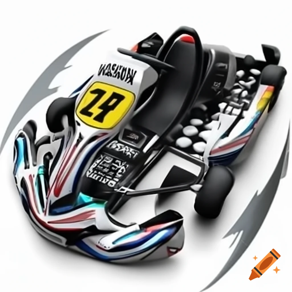 Detailed graphic kit design for go-kart with aerodynamic lines and ...