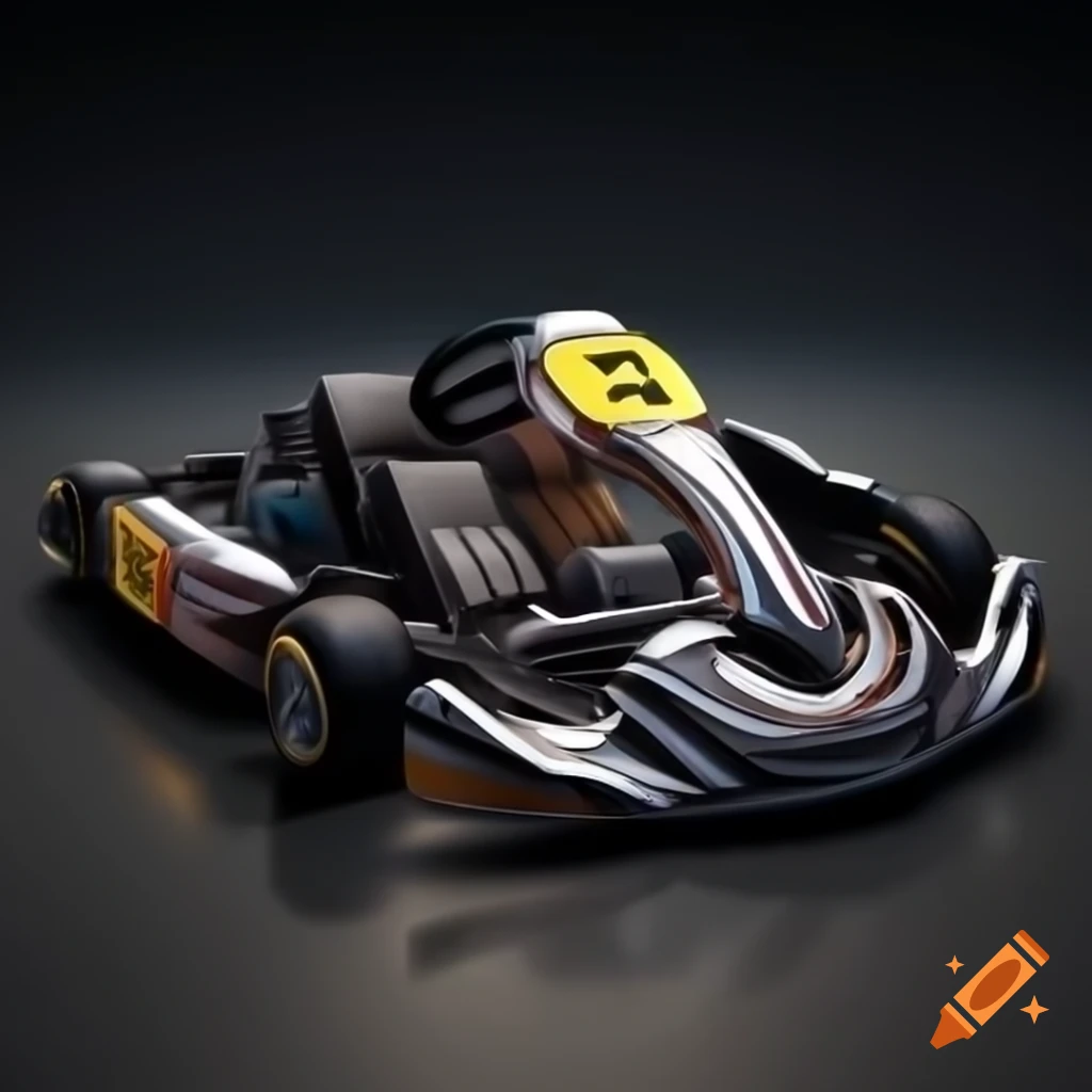 Realistic go-kart graphic kit design featuring aerodynamic lines and ...