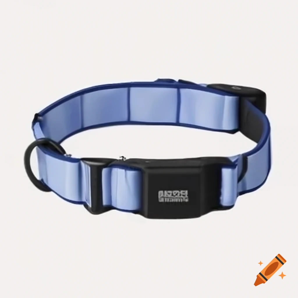Advanced pet collar with soft padding and health tracking features on ...