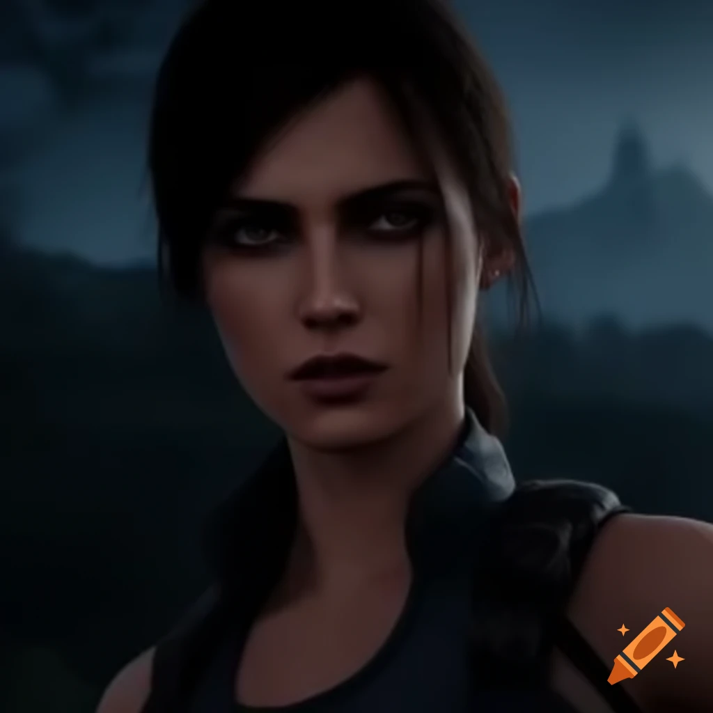 Gothic-inspired female adventurer character design on Craiyon