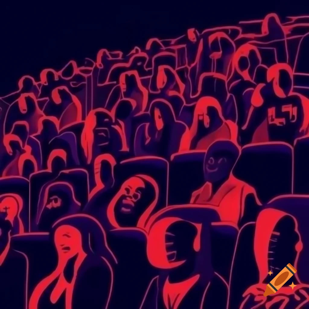 Abstract representation of audience experiencing emotions during a ...