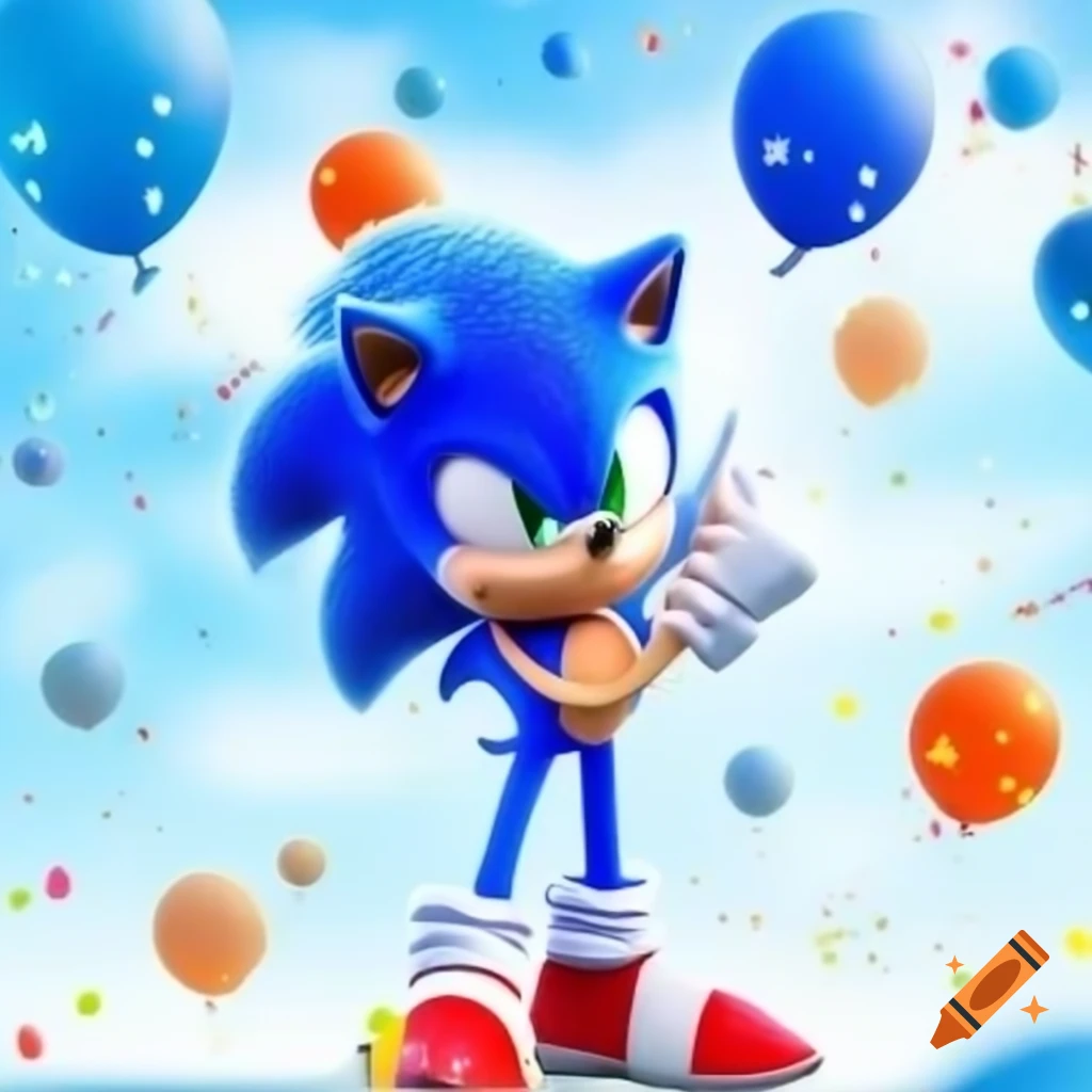 Sonic and tails movie poster, sonic in front holding blank sign with ...