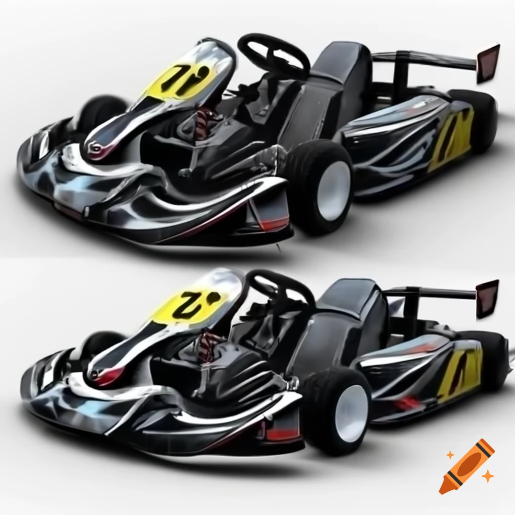 Detailed graphic kit design for go-kart with aerodynamic lines and ...