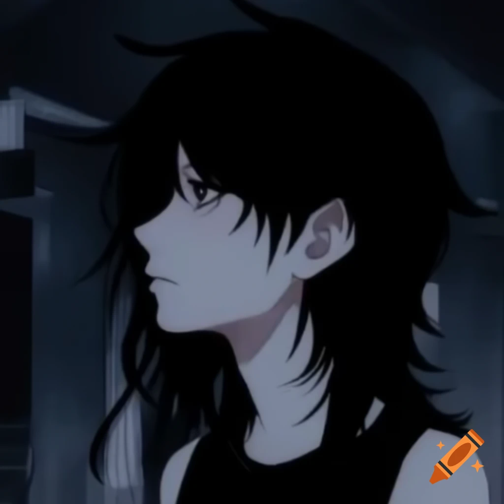 Anime profile picture with emo and edgy aesthetics on Craiyon