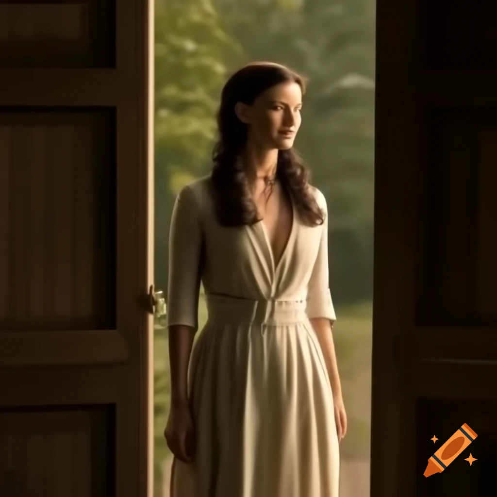 Caitriona Balfe as Claire from Outlander receiving mail in loose robe ...