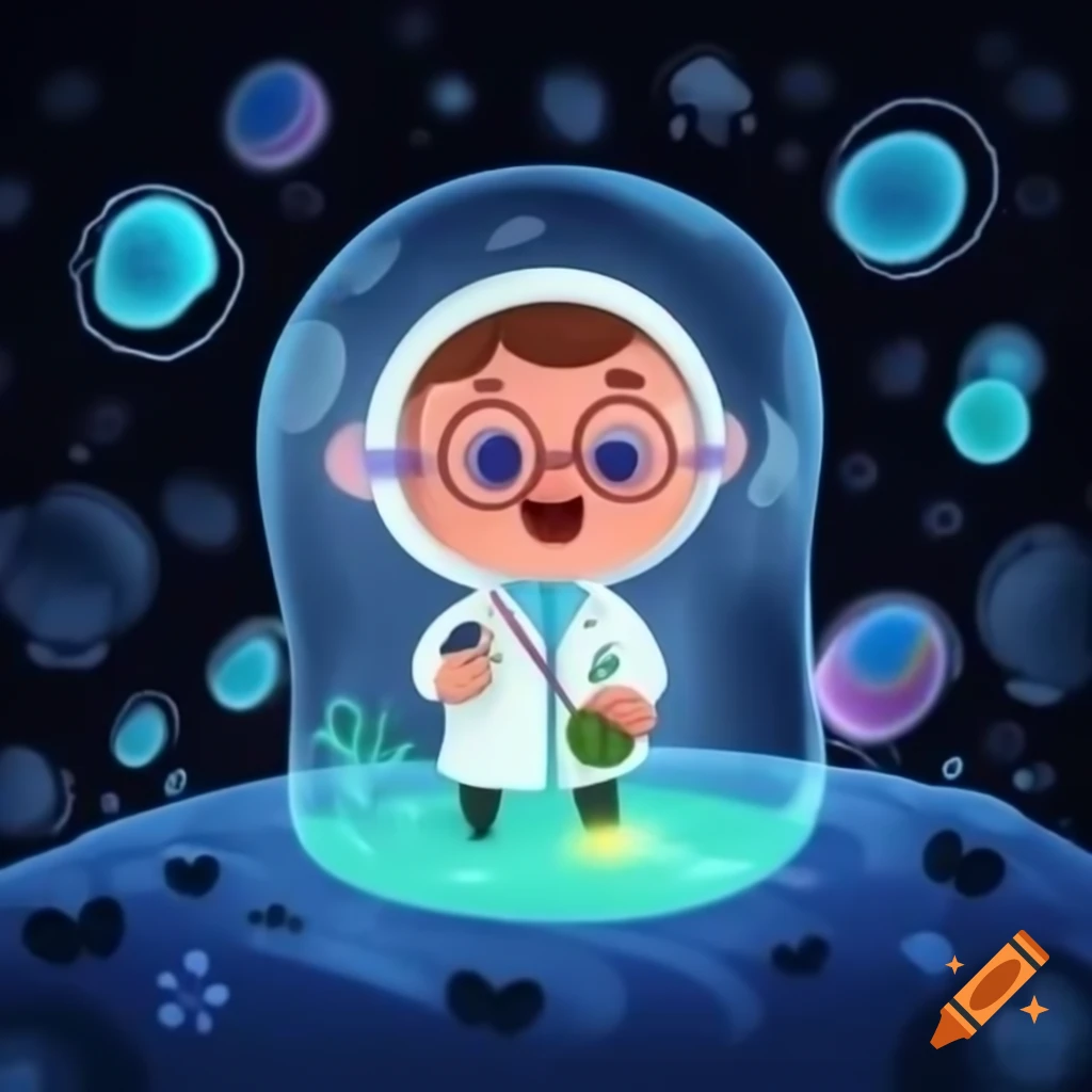 Cute prince scientist using confocal microscopy to explore magical ...