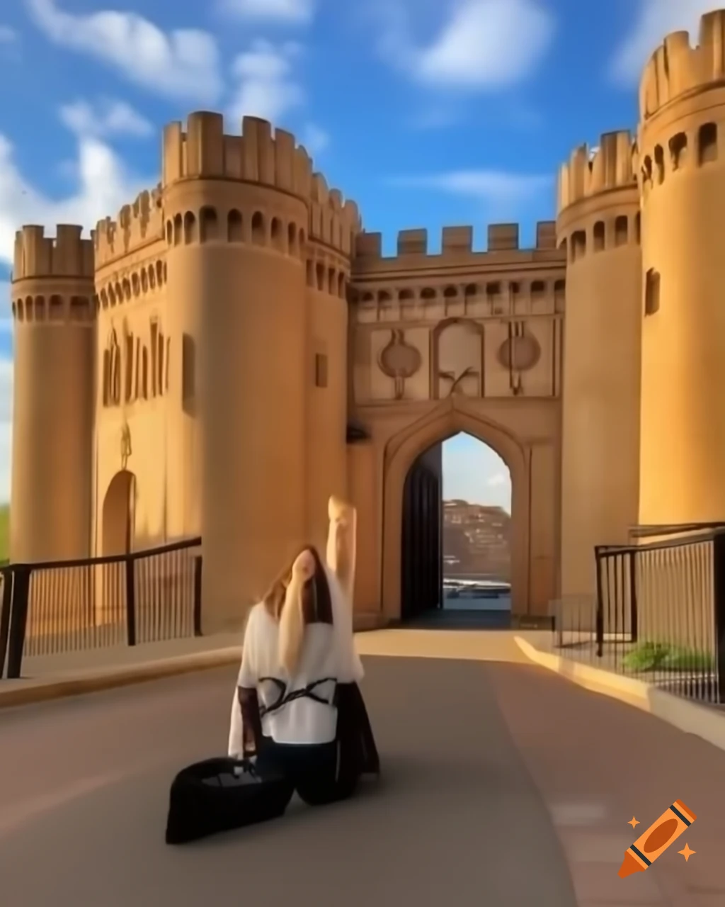 Concept of creating a portal for website access on Craiyon