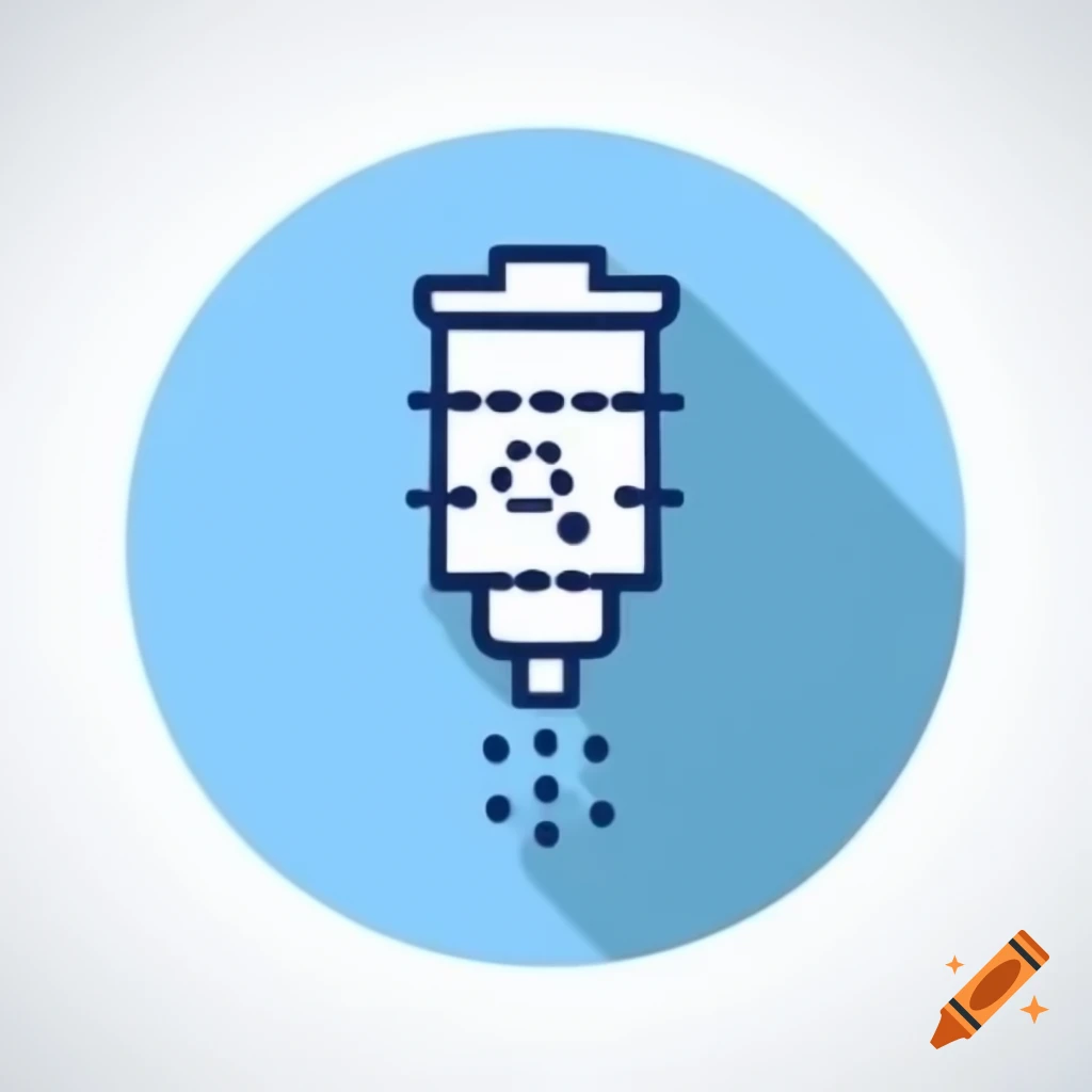 Biofilter icon with bacterial consortium for water purification on ...