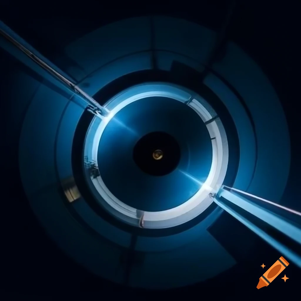 Circular and linear motion design with light sensors depicting encoder functionality on Craiyon