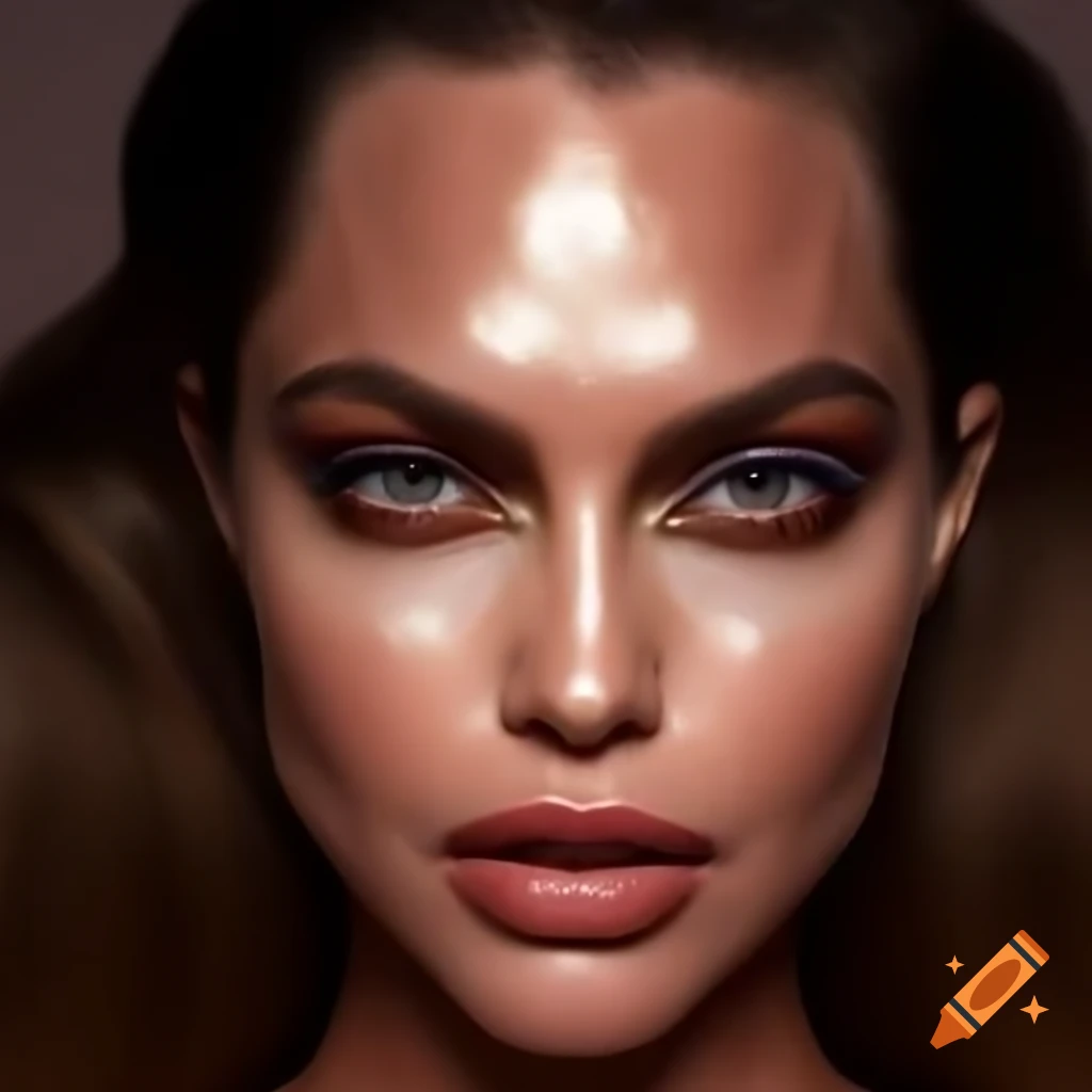 Beautiful woman with defined jawline and high cheekbones on Craiyon