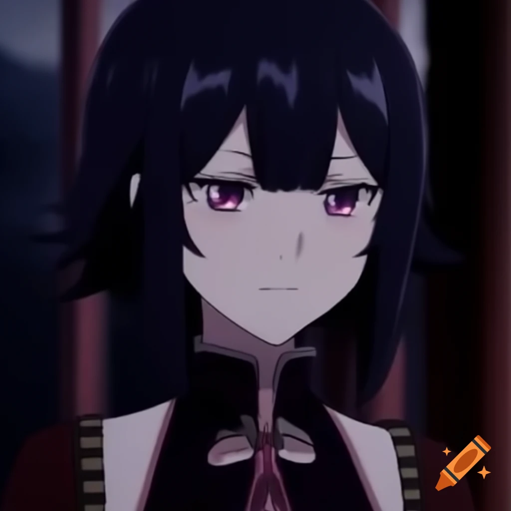 Goth-themed anime character inspired by Shadowheart from Baldur's Gate ...