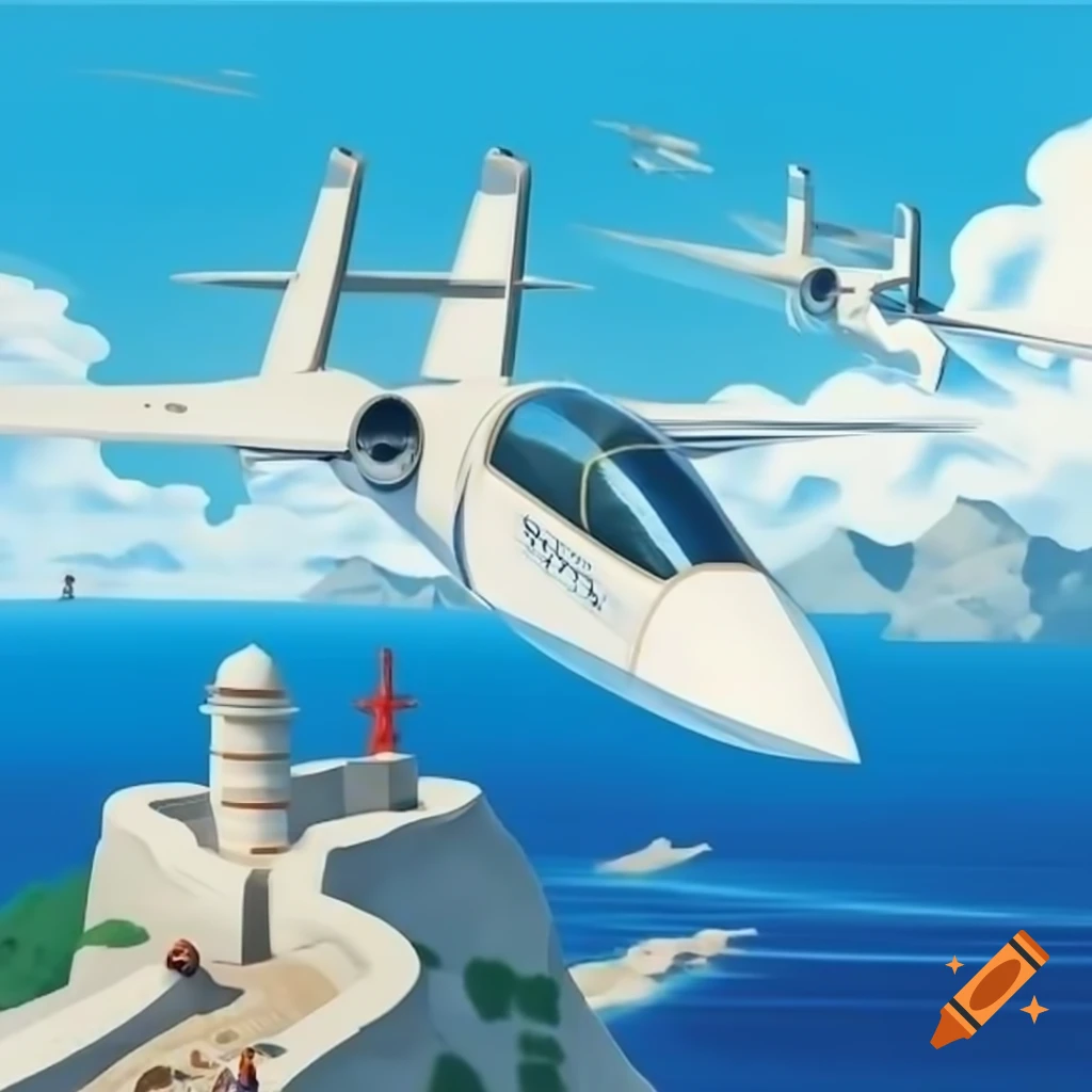 Futuristic warplanes flying over the renovated great wall of china ...