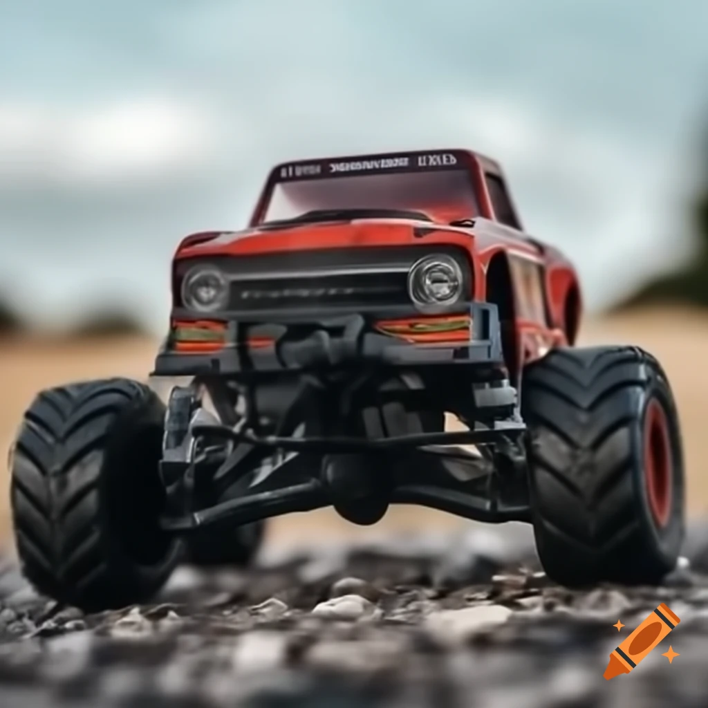 Tamiya rc car with great boke build off text on Craiyon