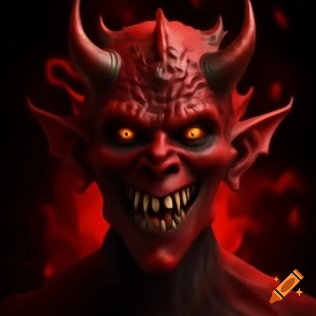 Devil figure representation on Craiyon