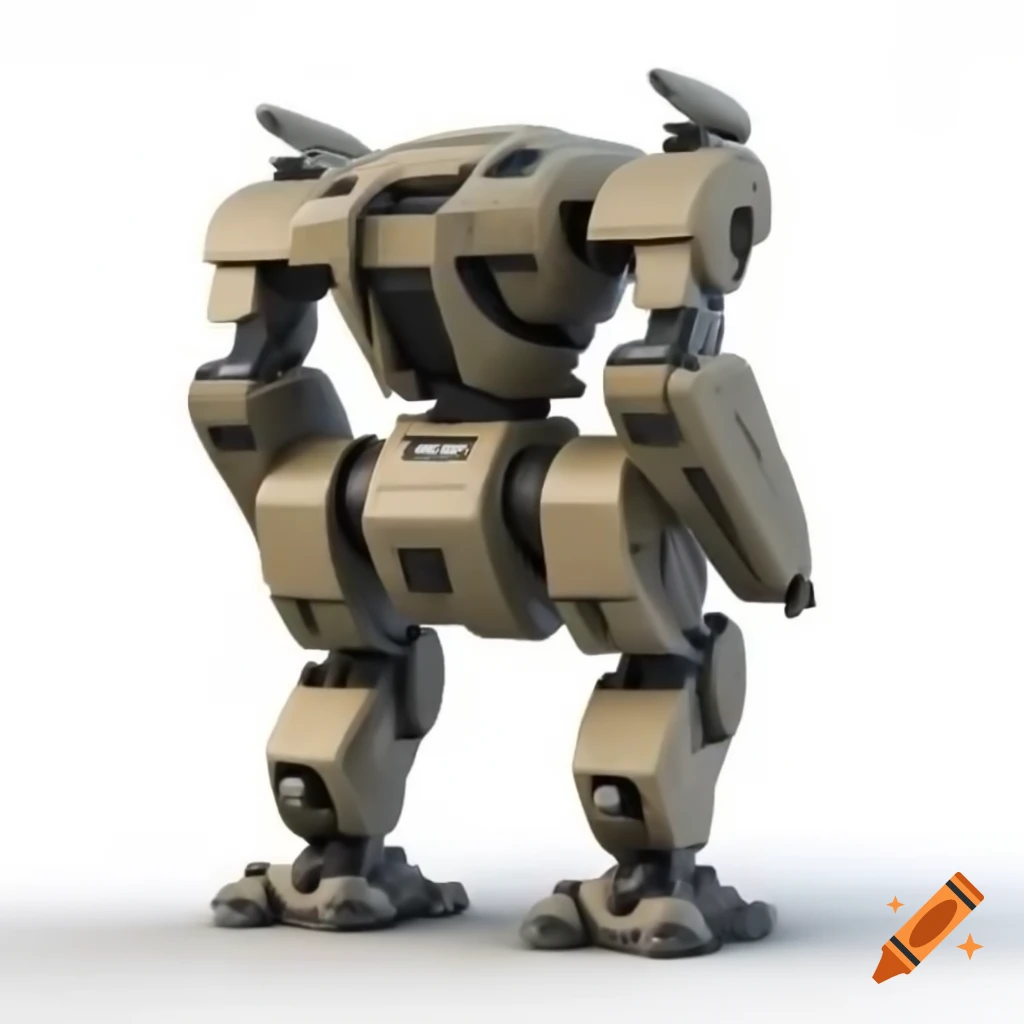 Maneuverable scout mech with sleek design and proportionate legs on Craiyon