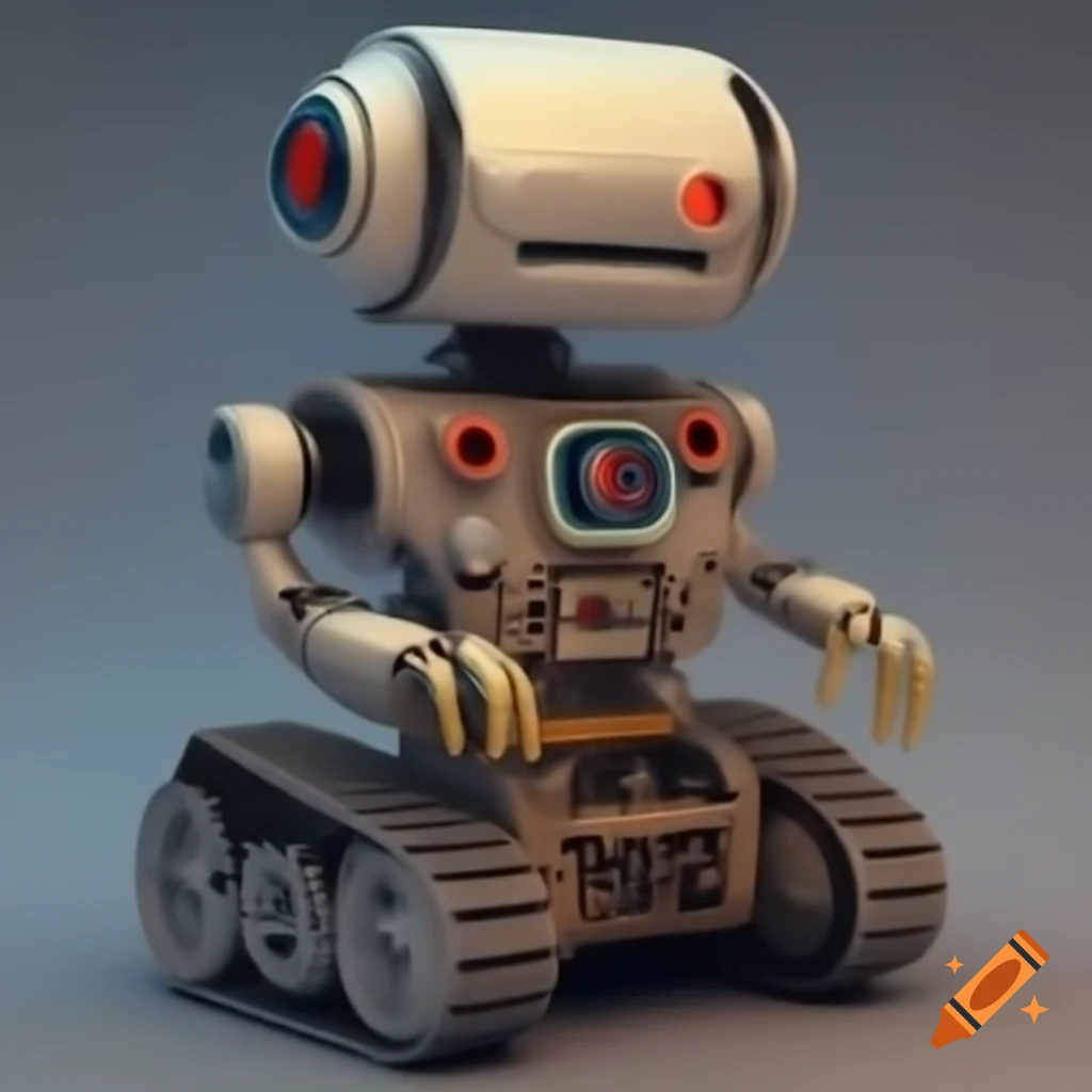 Cute creative robot design on Craiyon
