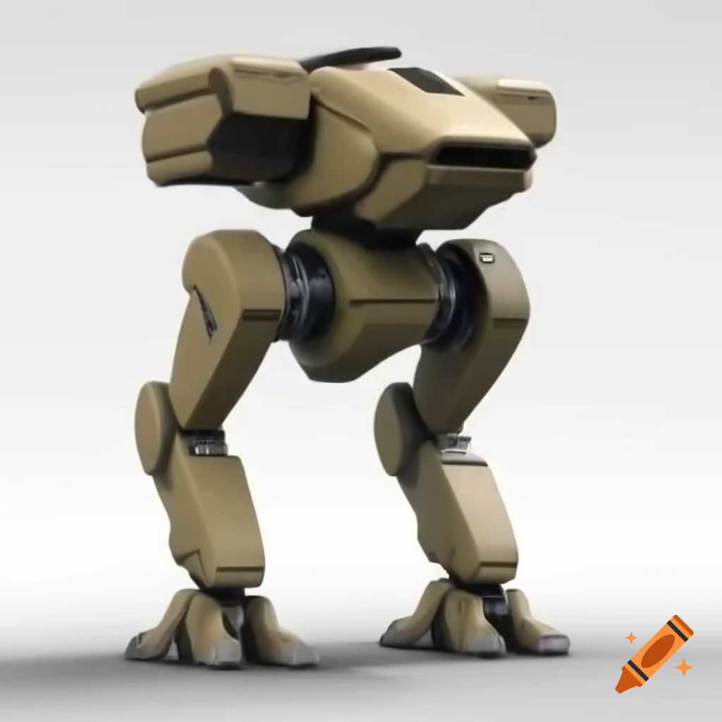 Maneuverable scout mech with sleek design and proportionate legs on Craiyon