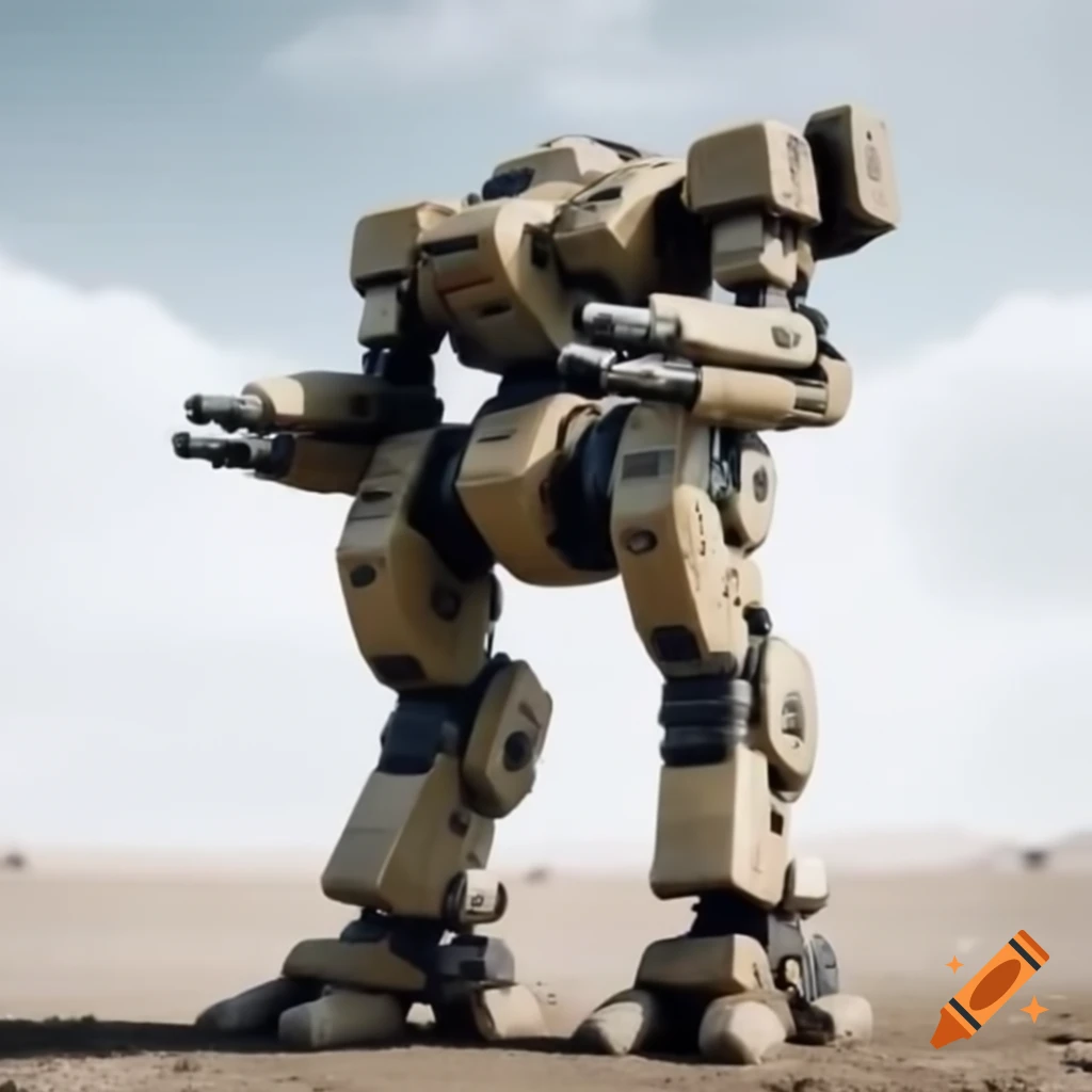 Nimble recon mech with missile pods and arm cannons on white backdrop ...