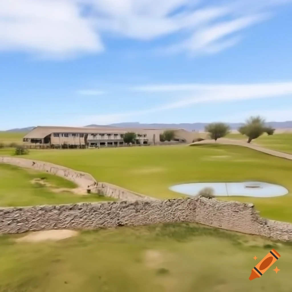 Aerial view of 40 acre farm with stone buildings and large pond in ...