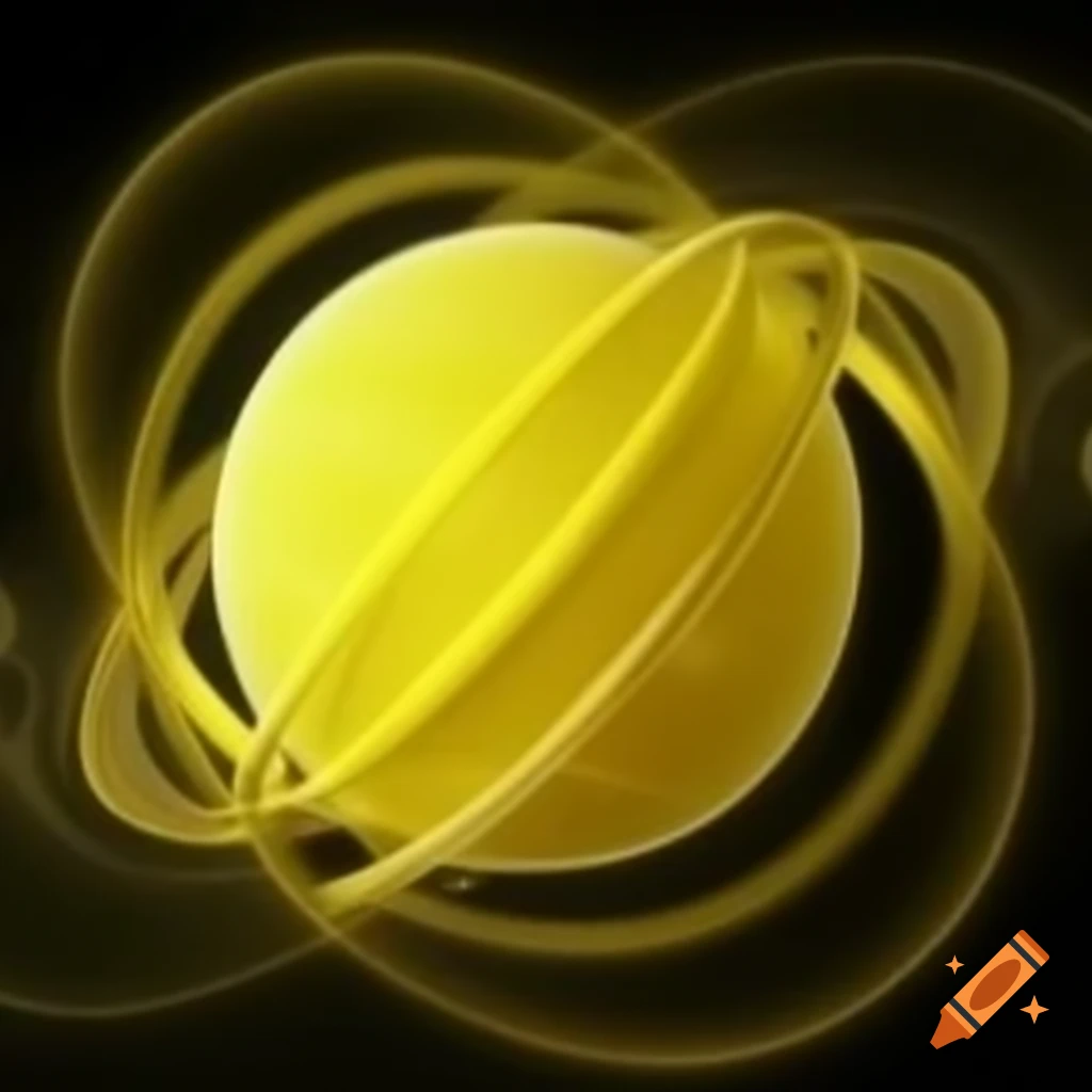 Bright yellow energy sphere on Craiyon