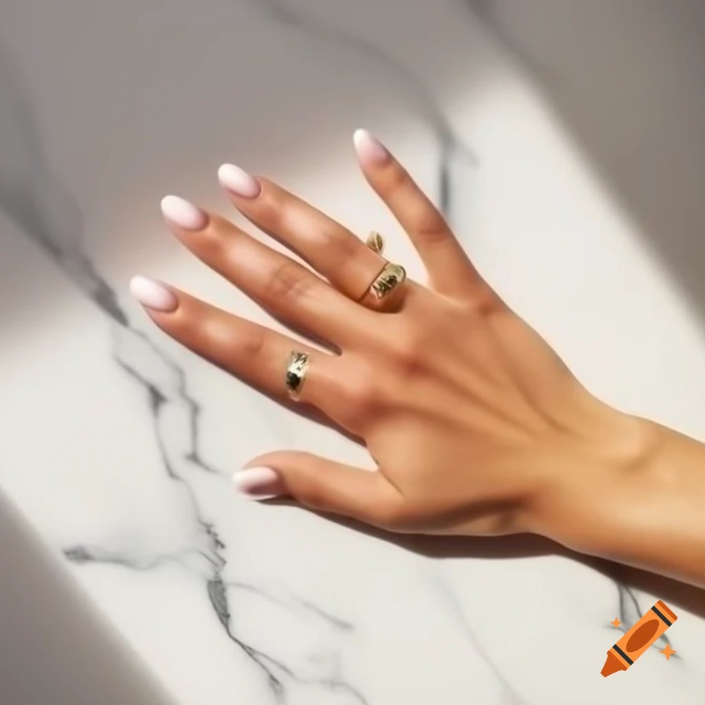 Hyper-realistic close up of a female hand with medium skin tone and ...