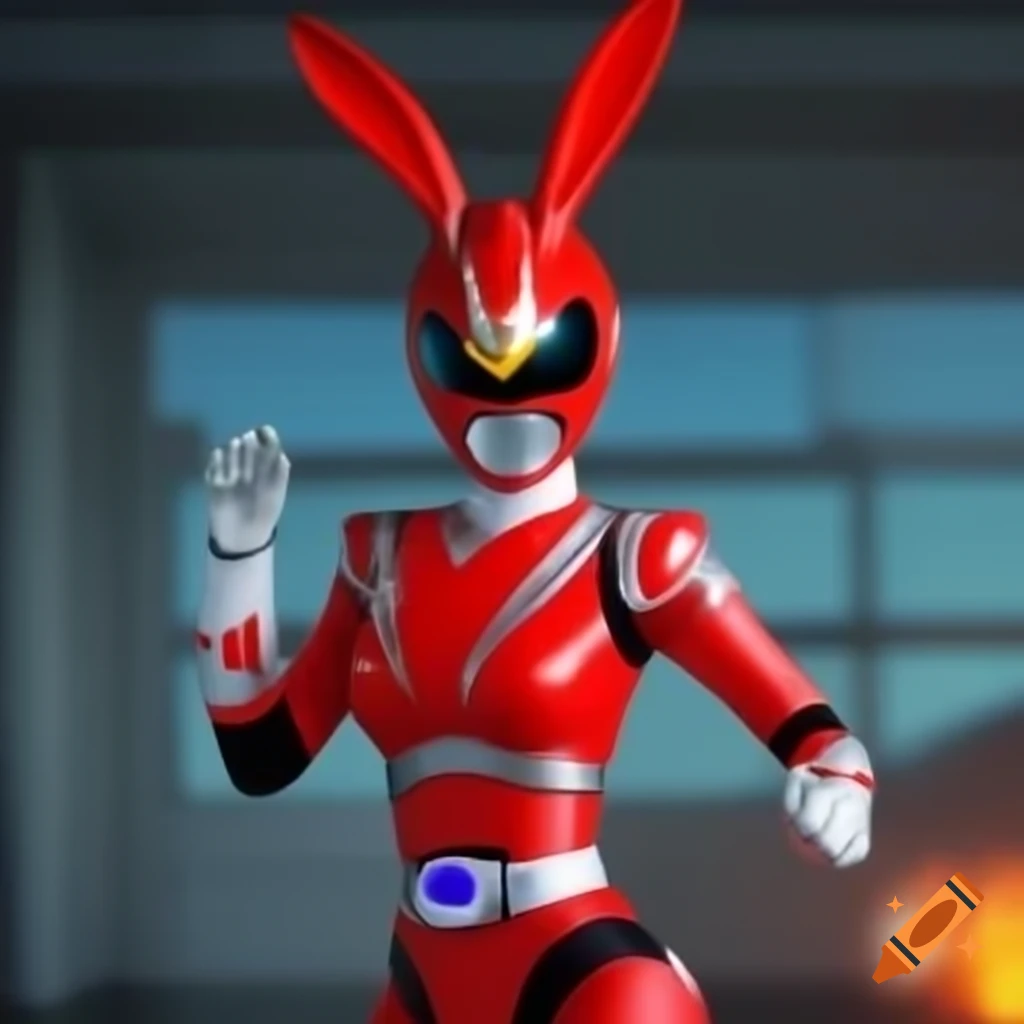 Bunny girl character in tokusatsu robot design on Craiyon