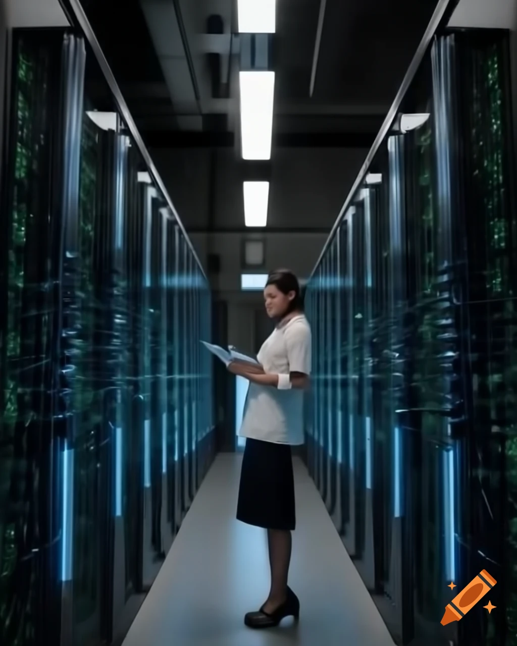 Exploring programming and server access in tech environment on Craiyon