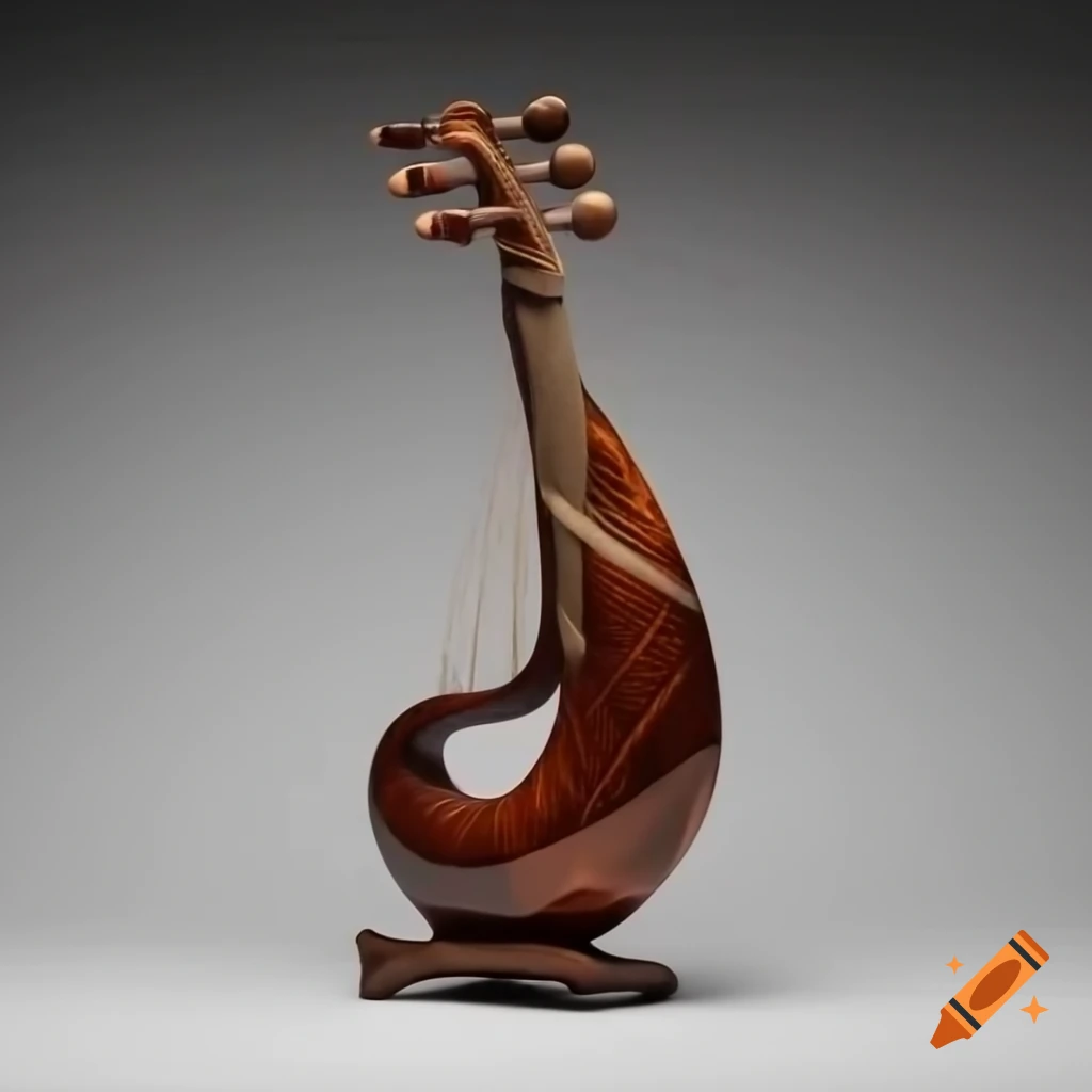 Klomerista's oulkam string instrument made from dark teak wood with ...
